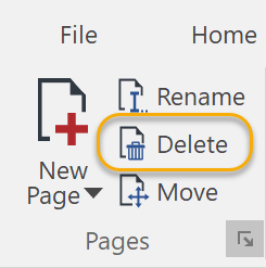 Adding, Deleting, Renaming, Moving pages